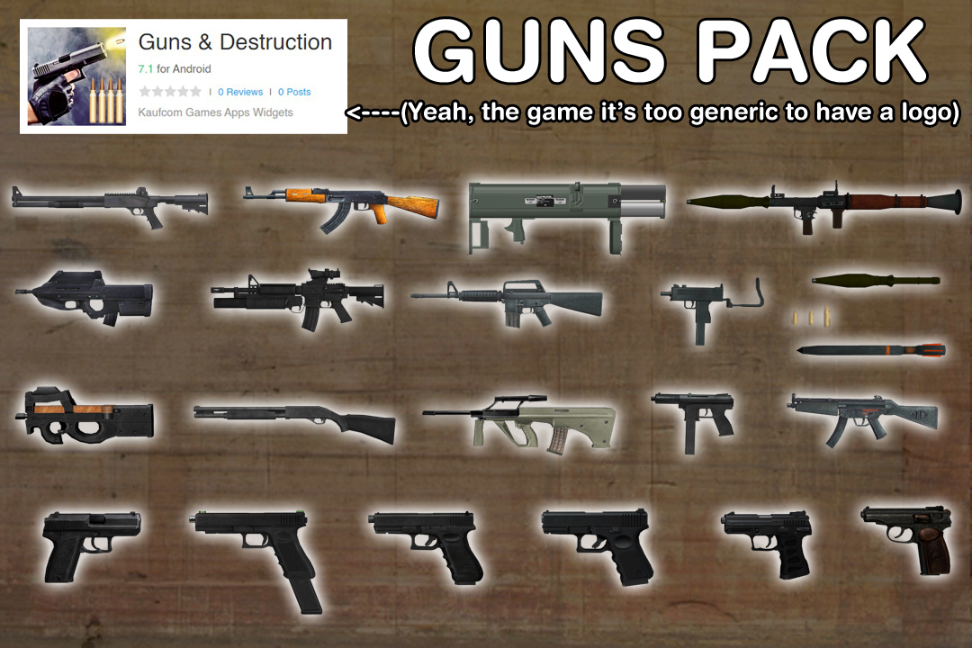 Guns and Destruction - Guns Pack [XPS] by 972oTeV on DeviantArt