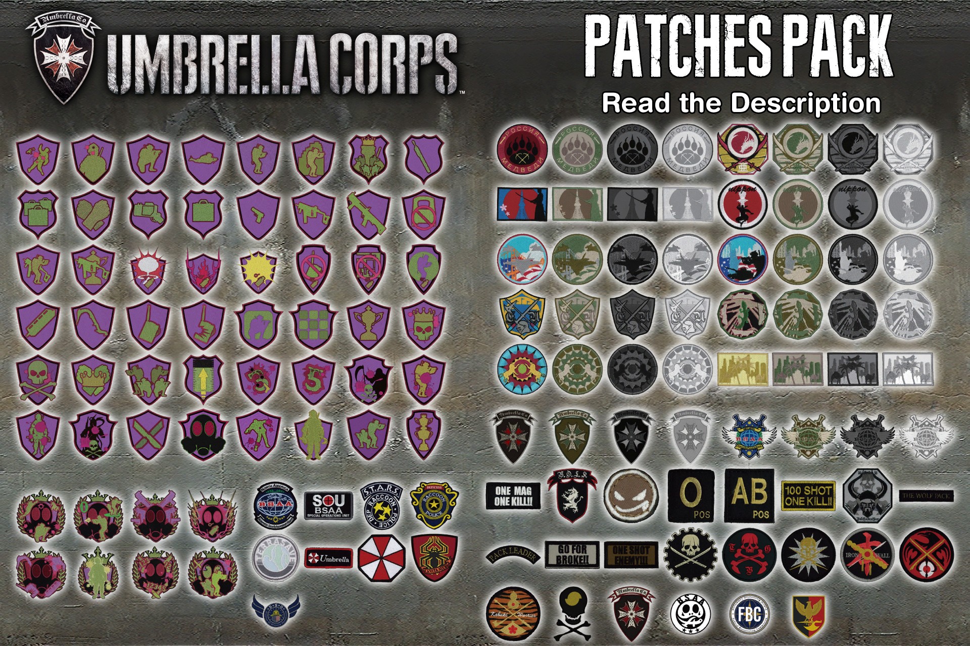 Umbrella Corps - Patches Pack [Textures] by 972oTeV on DeviantArt