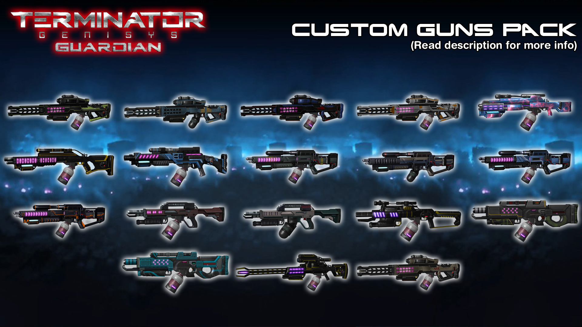 Terminator Genisys: G - Custom Guns Pack - [XPS] by 972oTeV on DeviantArt