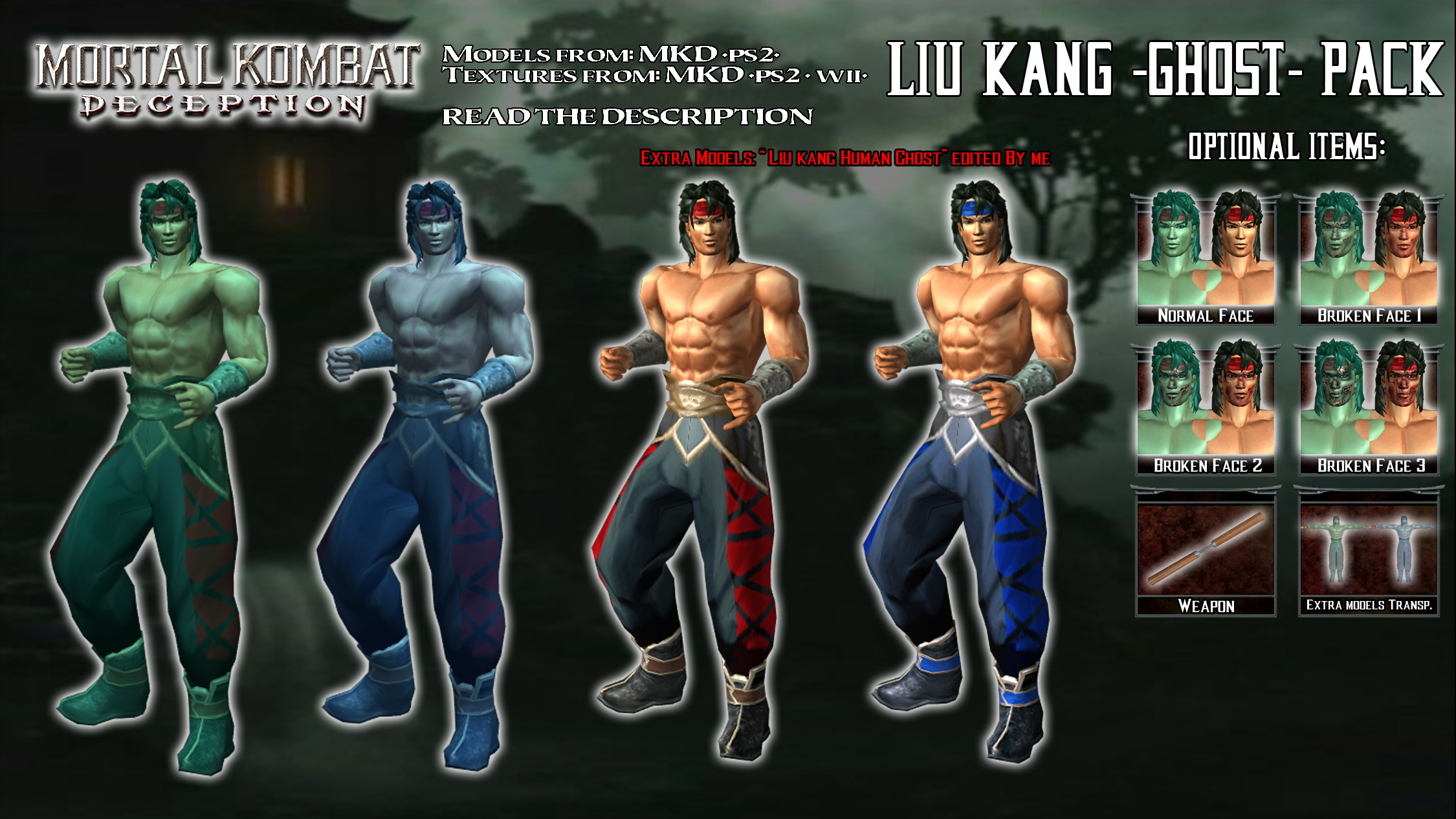 MK Deception - Liu Kang -Ghost- [XPS] by 972oTeV on DeviantArt