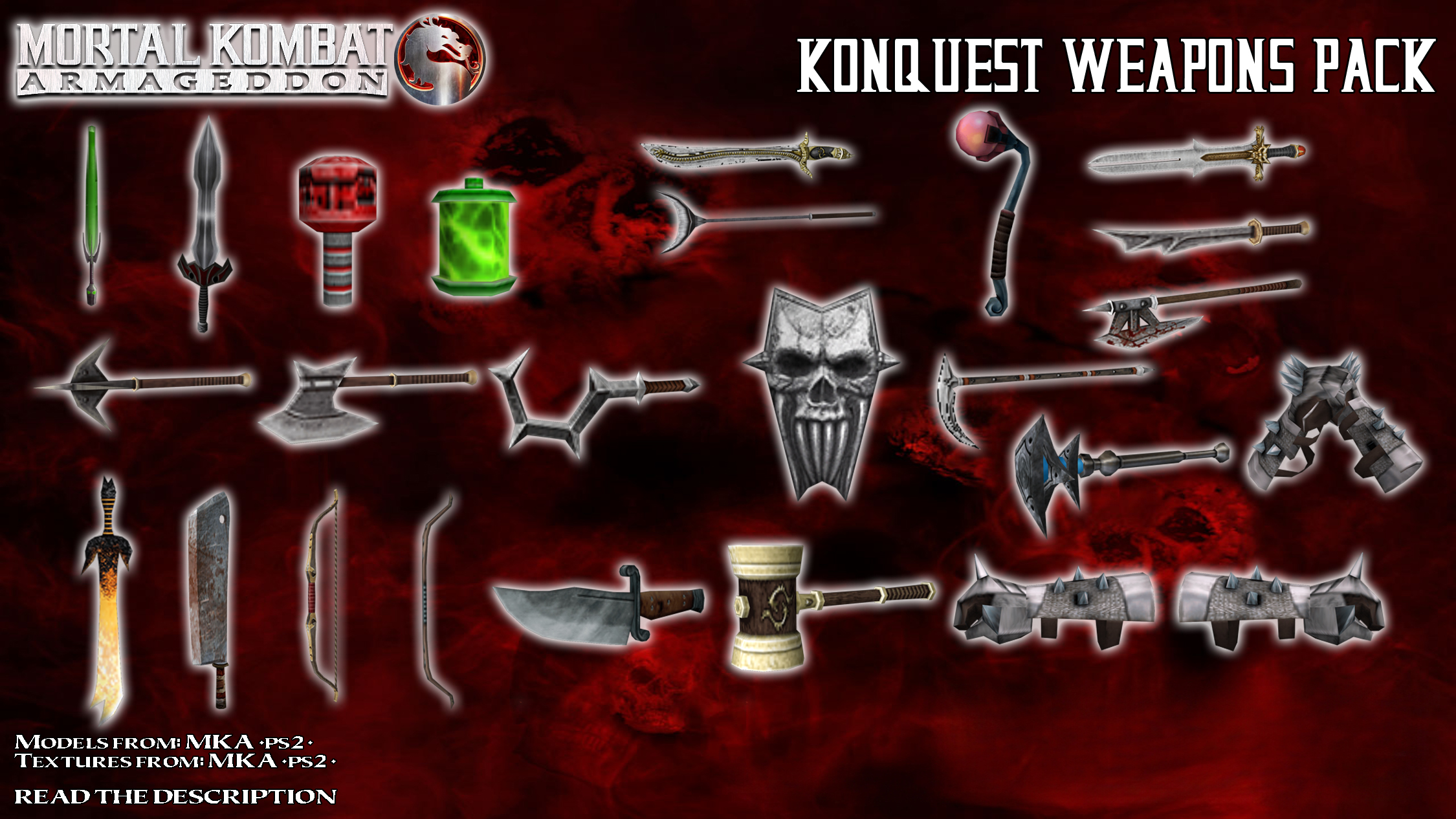 MK Armageddon - Konquest Weapons Pack [XPS] by 972oTeV on DeviantArt