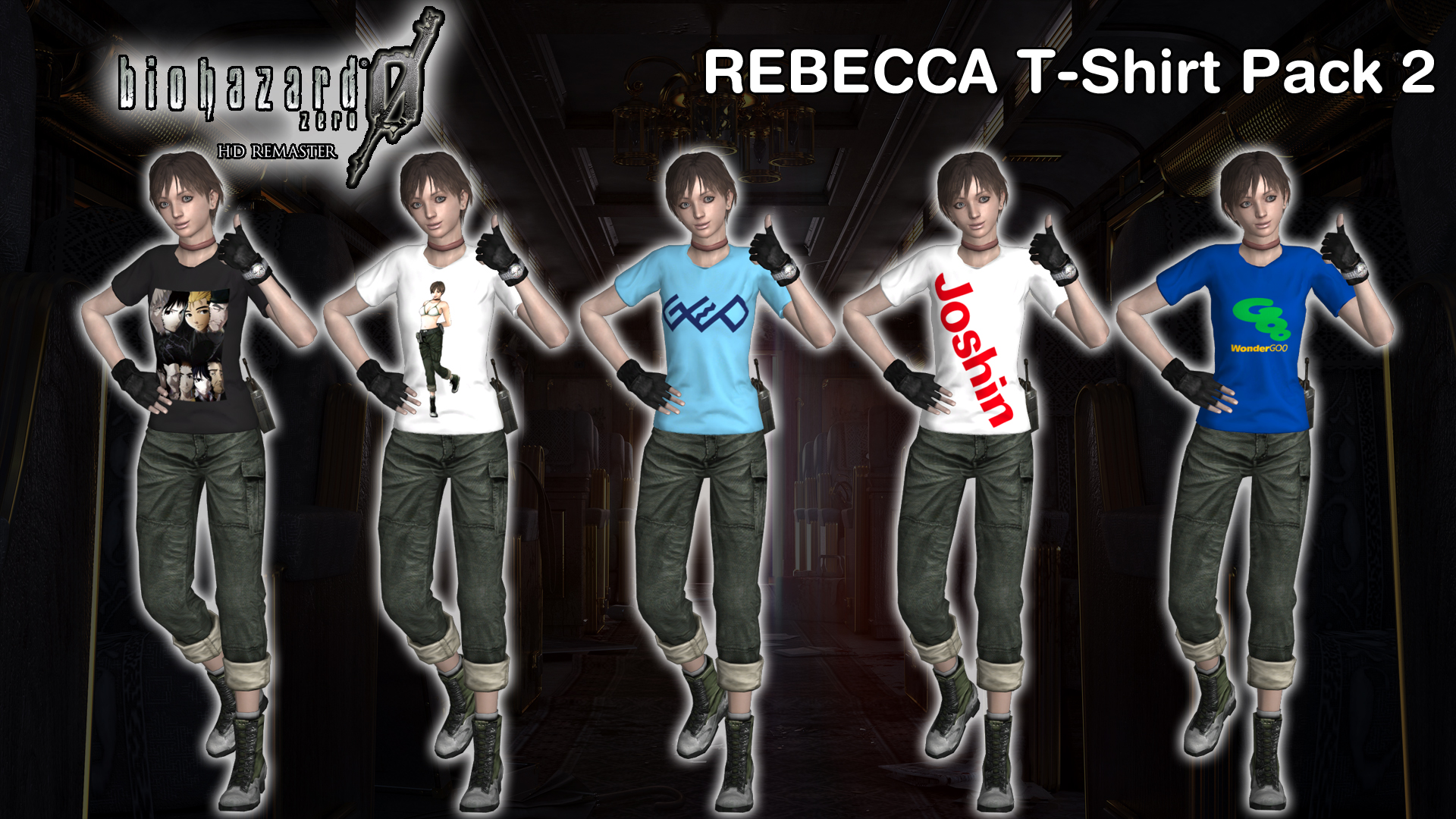 RE0 HD Remaster - Rebecca T-Shirts Pack 2 [XPS] by 972oTeV on DeviantArt