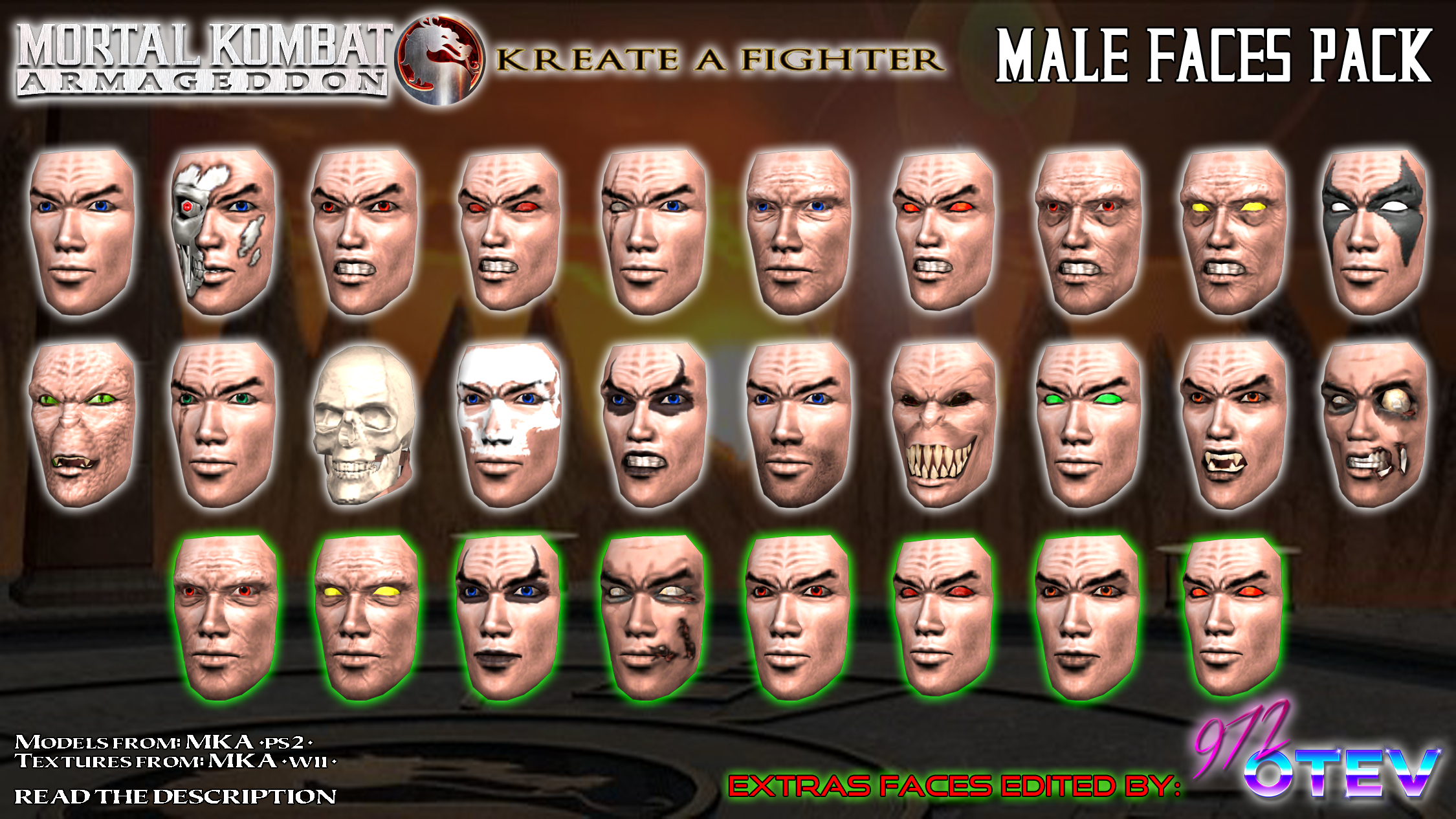 MKA - Kreate a Fighter - Male Faces Pack [XPS] by 972oTeV on DeviantArt