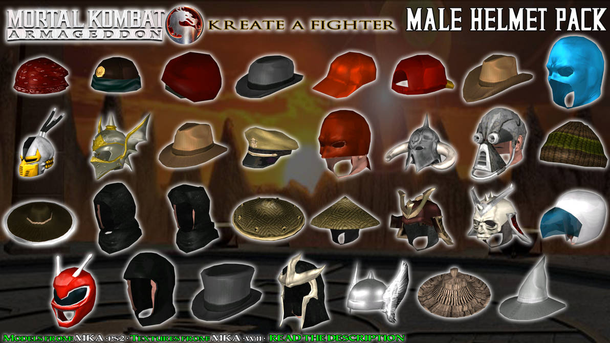 MKA - Kreate a Fighter - Male Helmet Pack [XPS] by 972oTeV on DeviantArt