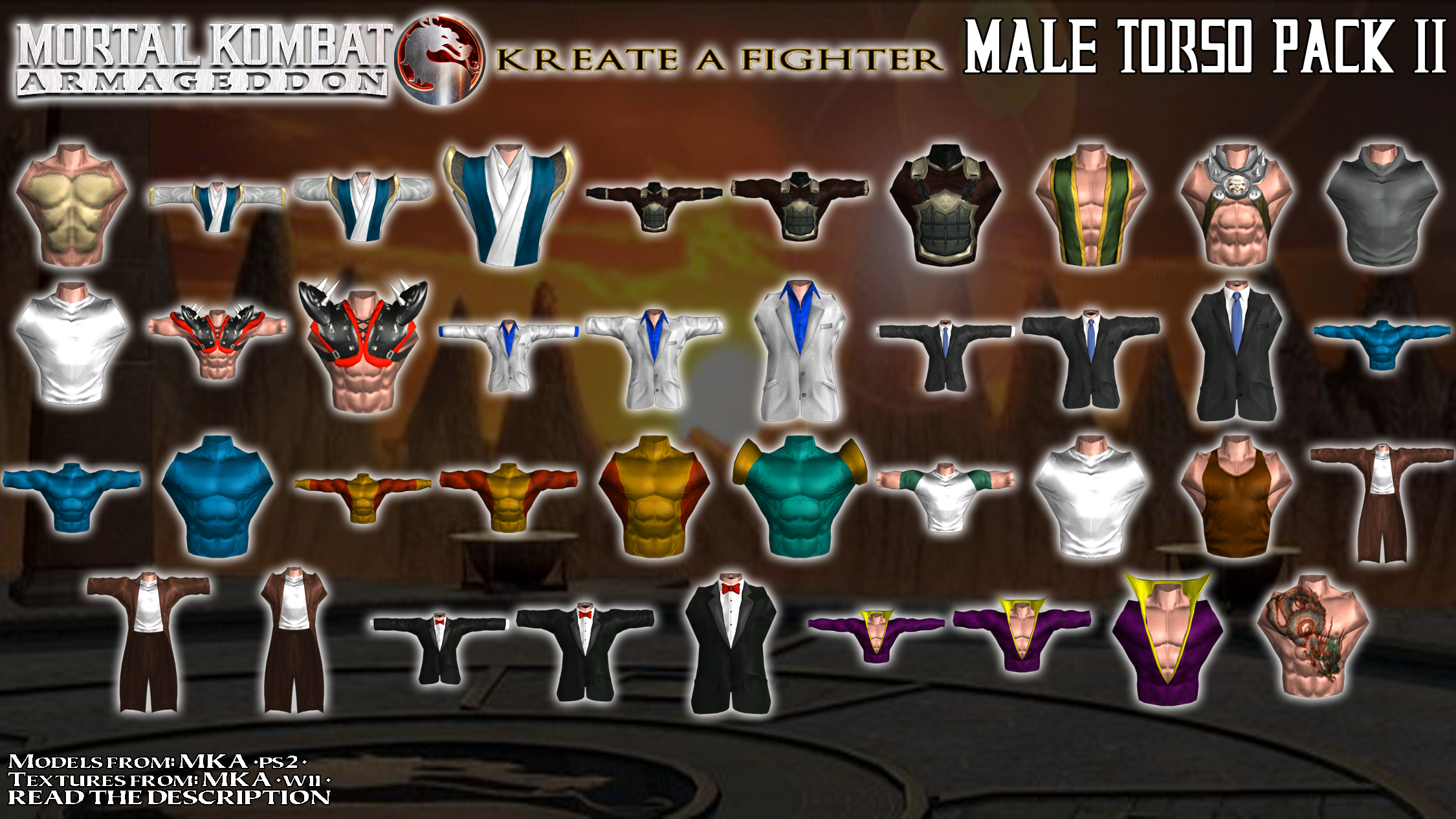 MKA - Kreate a Fighter - Male Torso Pack 2 [XPS] by 972oTeV on DeviantArt