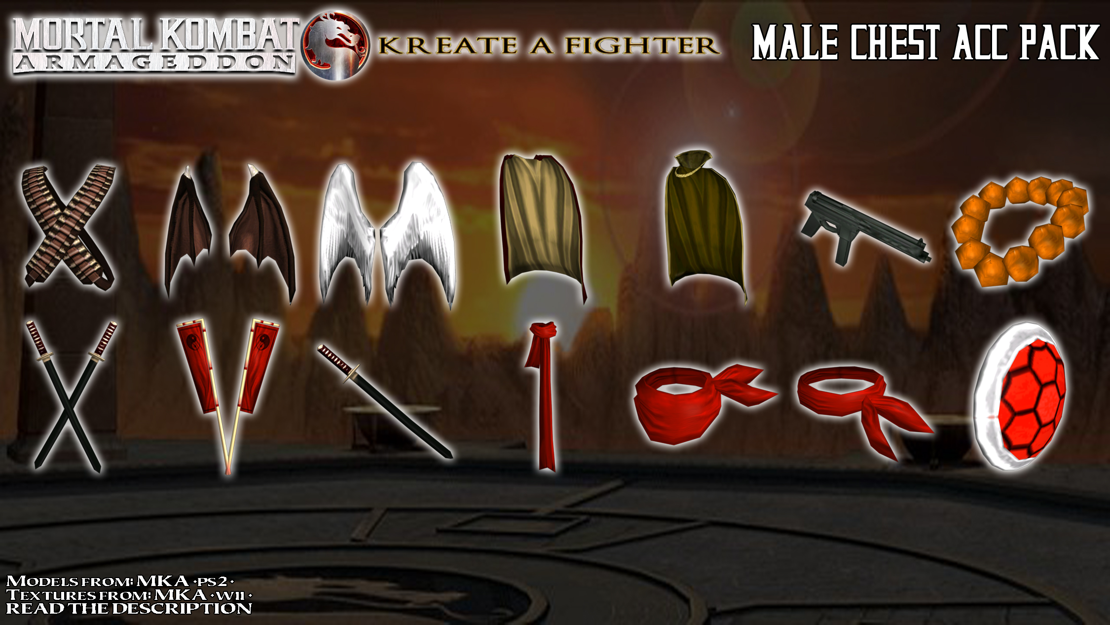 MKA - Kreate a Fighter - Male Chest Acc Pack [XPS] by 972oTeV on DeviantArt