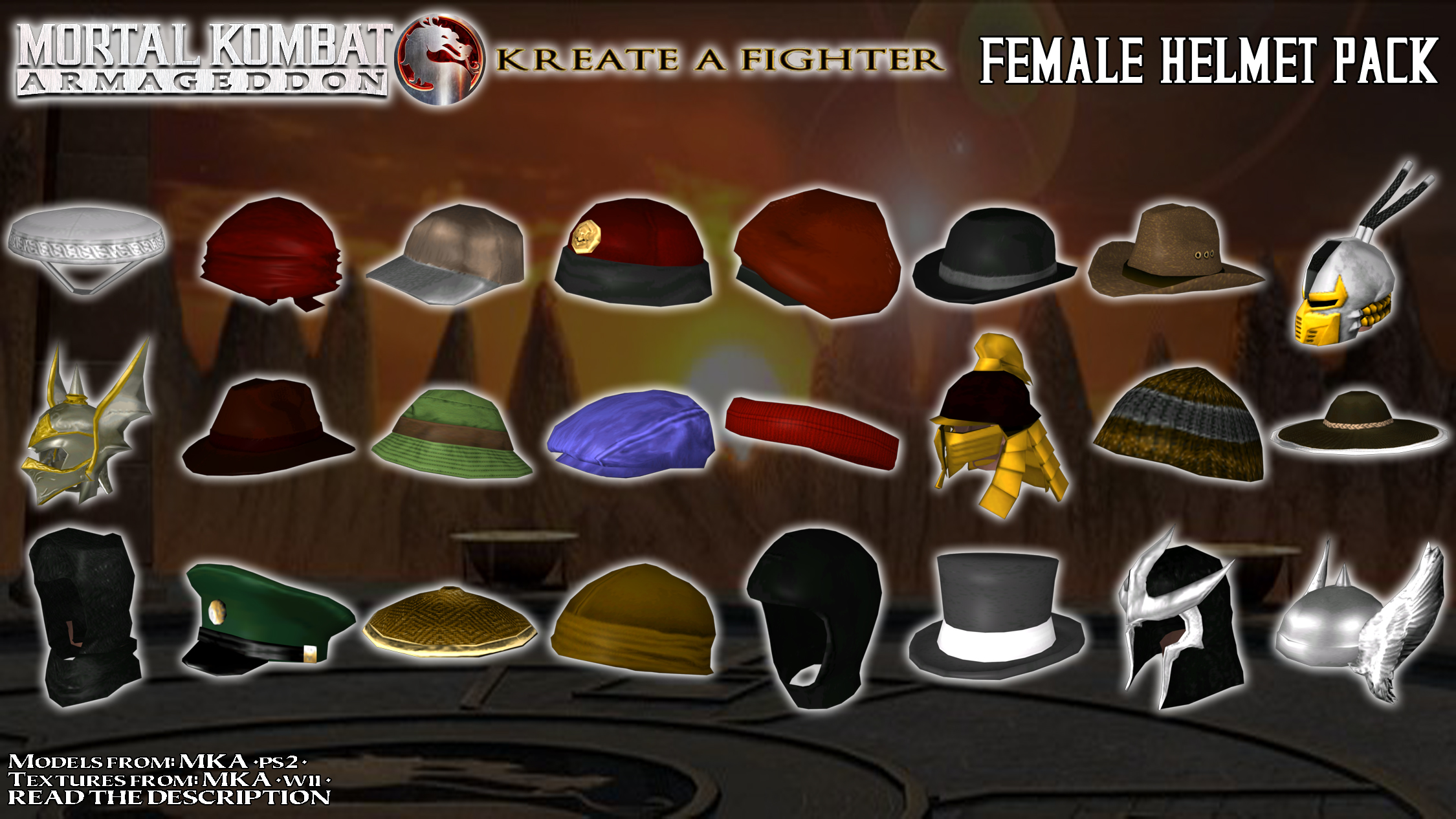 MKA -Kreate a Fighter- Female Helmet Pack [XPS] by 972oTeV on DeviantArt