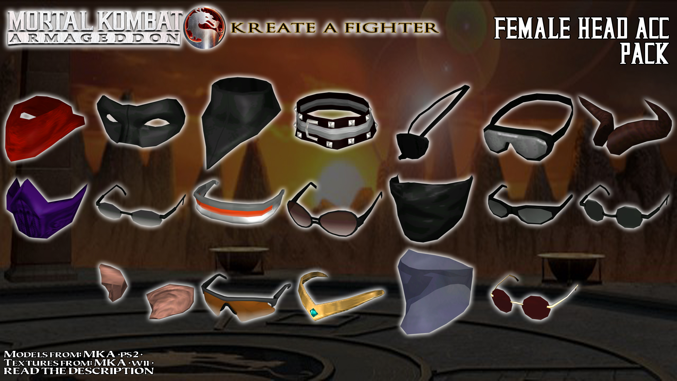 MKA -Kreate a Fighter- Female Head Acc Pack [XPS] by 972oTeV on DeviantArt