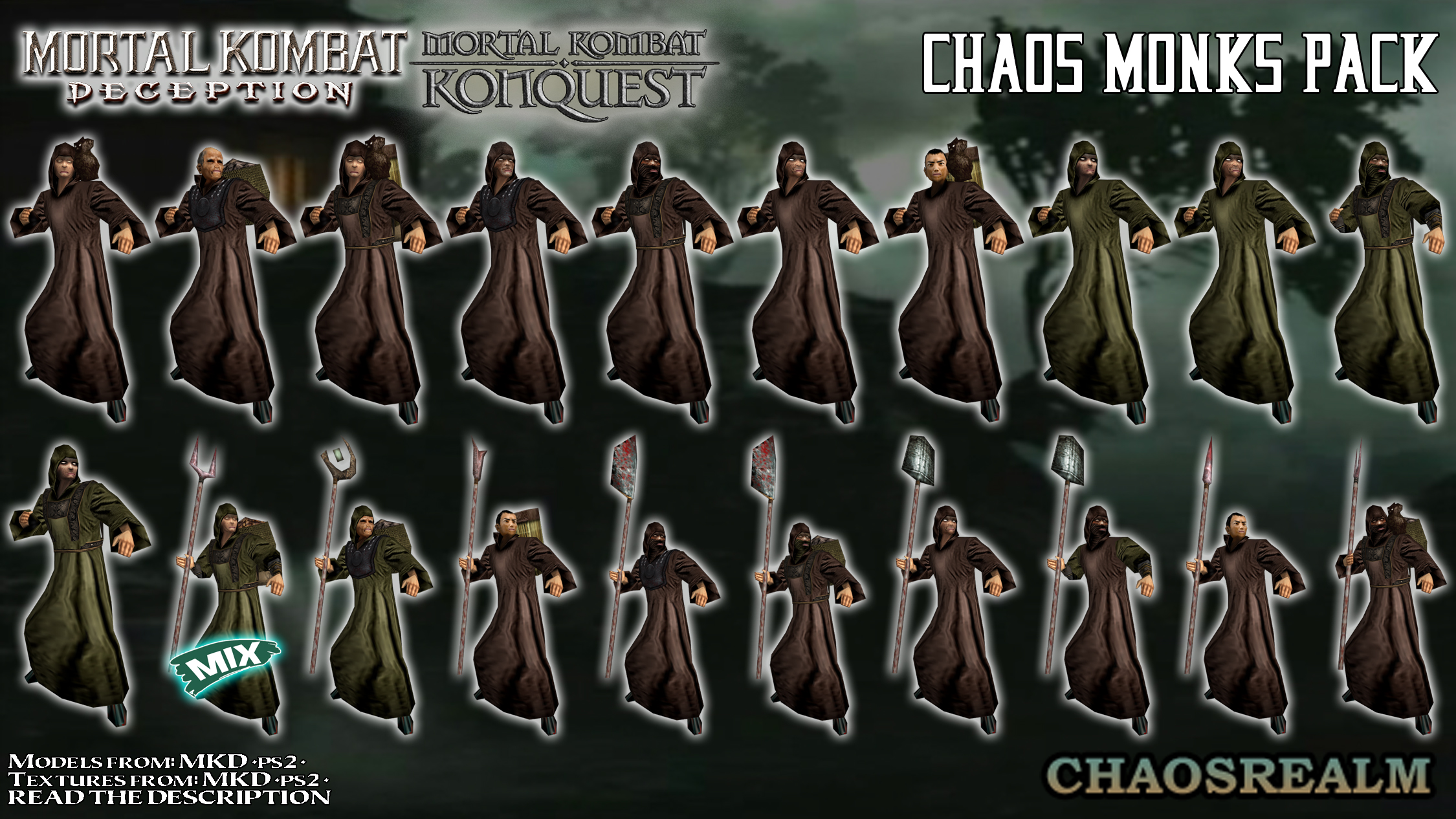 MKD Konquest CHAOSREALM - Chaos Monks Pack [XPS] by 972oTeV on DeviantArt