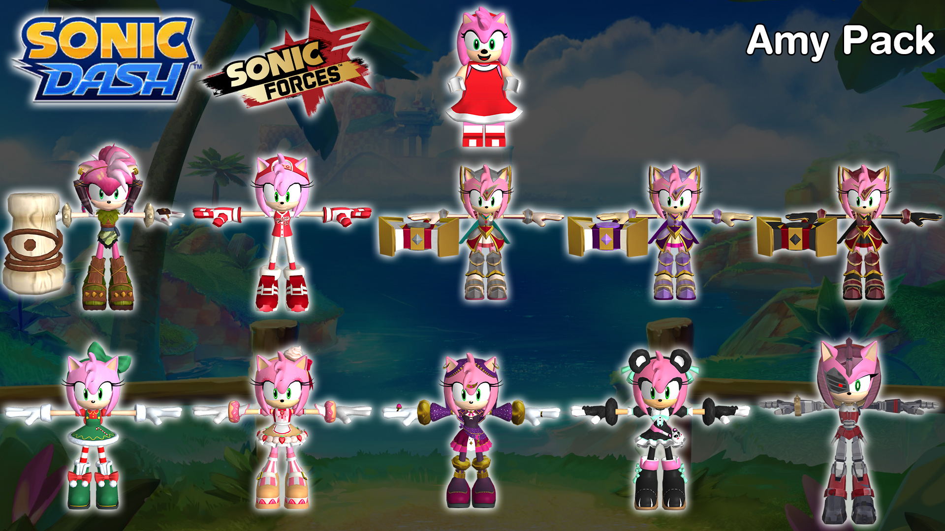 Sonic Dash Forces - Amy Pack [XPS-FBX] by 972oTeV on DeviantArt