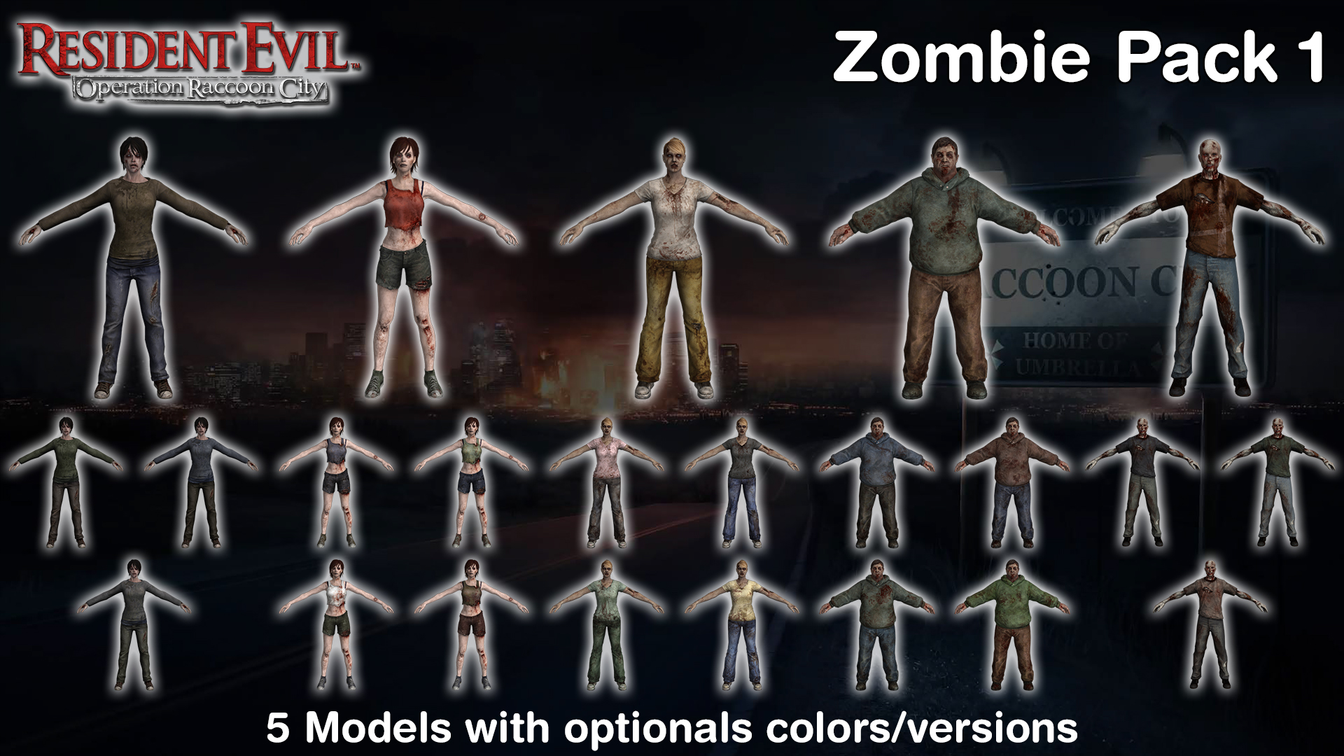 RE Operation Raccoon City - Zombies Pack 1 [XPS] by 972oTeV on DeviantArt