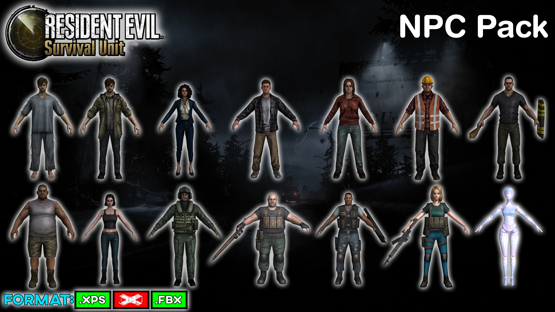 RE SURVIVAL UNIT - NPC Pack [XPS - FBX] by 972oTeV on DeviantArt