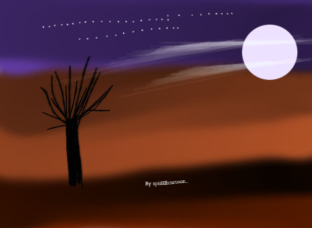 Night scenery by Spideecartoon on DeviantArt