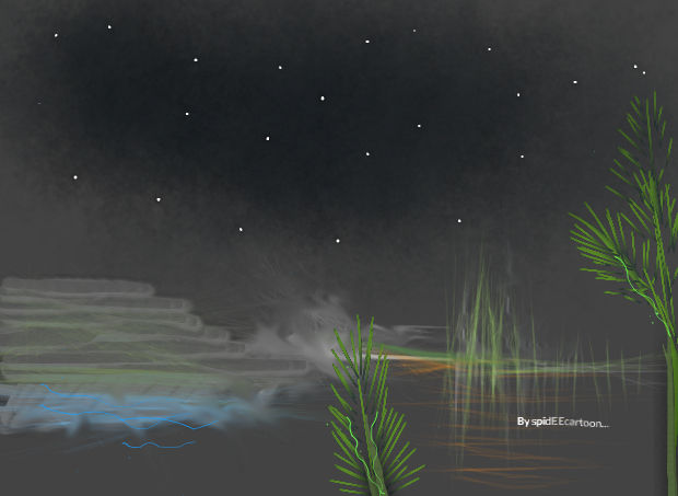 Palm night by Spideecartoon on DeviantArt