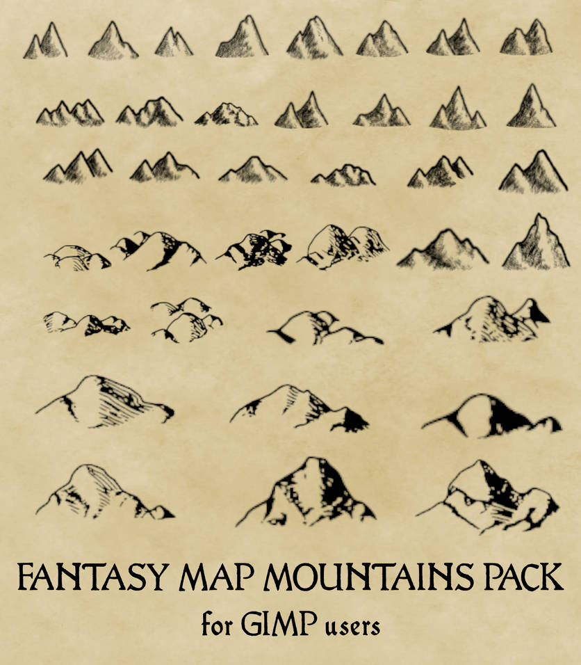 Mountain Pack For GIMP by dante-nirvana on DeviantArt