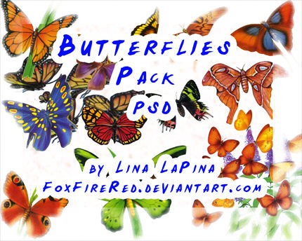 Butterflies PSD by FoxFireRed on DeviantArt
