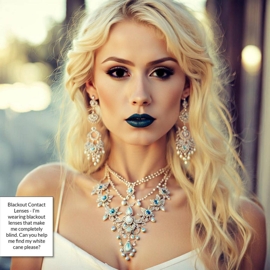 Using my Blackout Lenses to Pretend to be Blind by boostats on DeviantArt