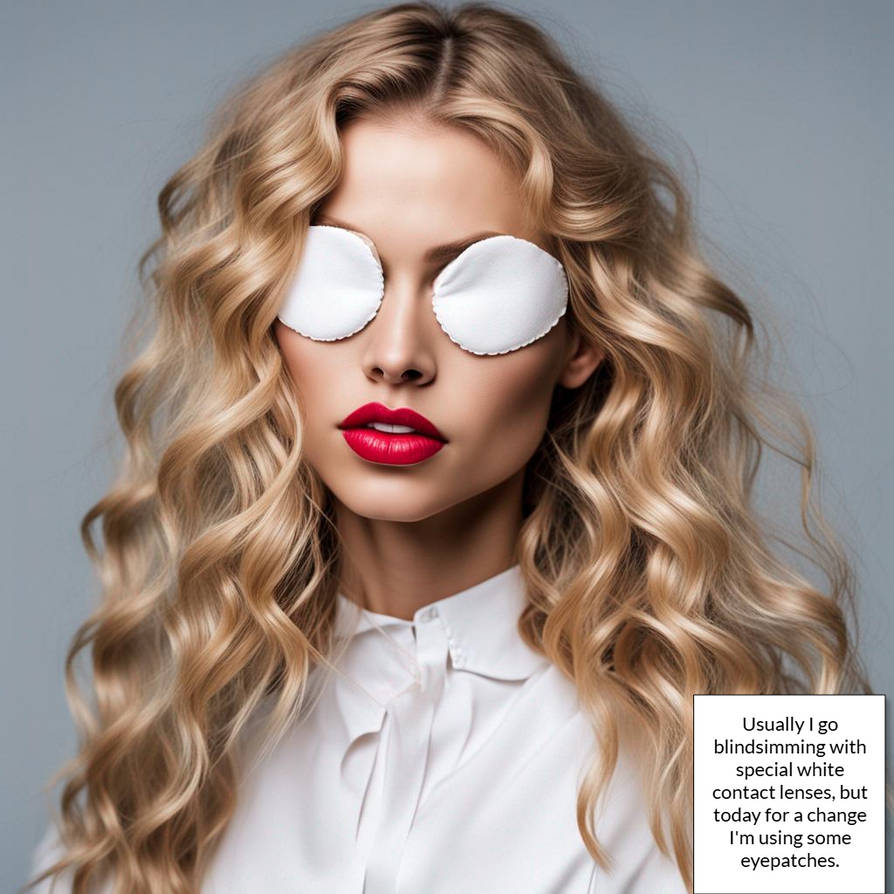 Blindsimming with white eyepatches by boostats on DeviantArt