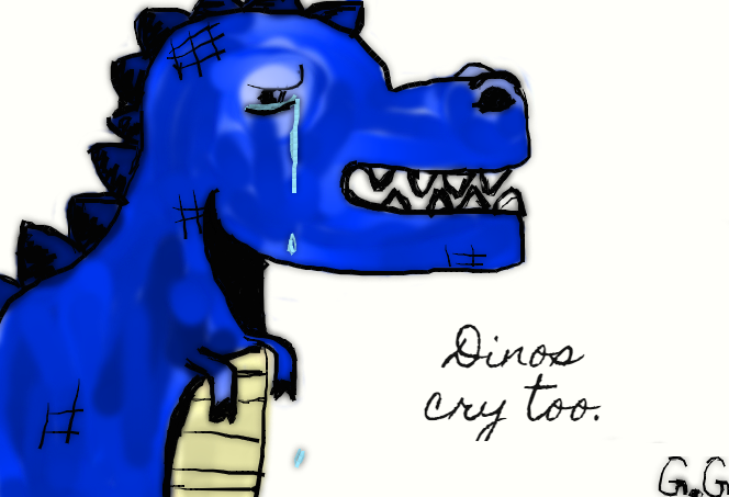 Dinosaurs cry too. by BluDinoz on DeviantArt