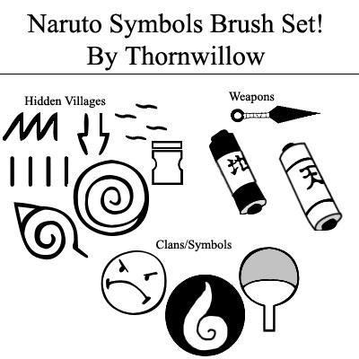 Naruto Symbol Brush Set by thornwillow on DeviantArt