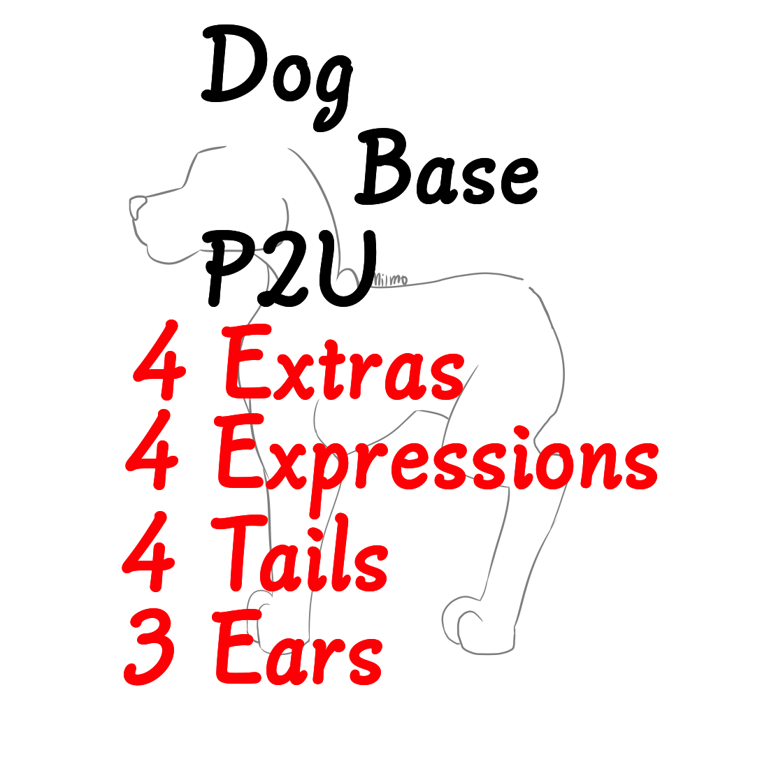 P2U Dog Base! by MilmoTheArtGirl on DeviantArt