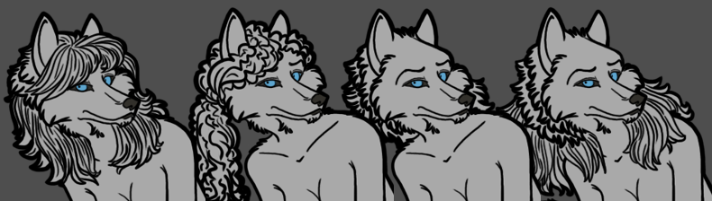 Free: Four Hairstyle Female Werewolf Lineart PSD by 00129 on DeviantArt