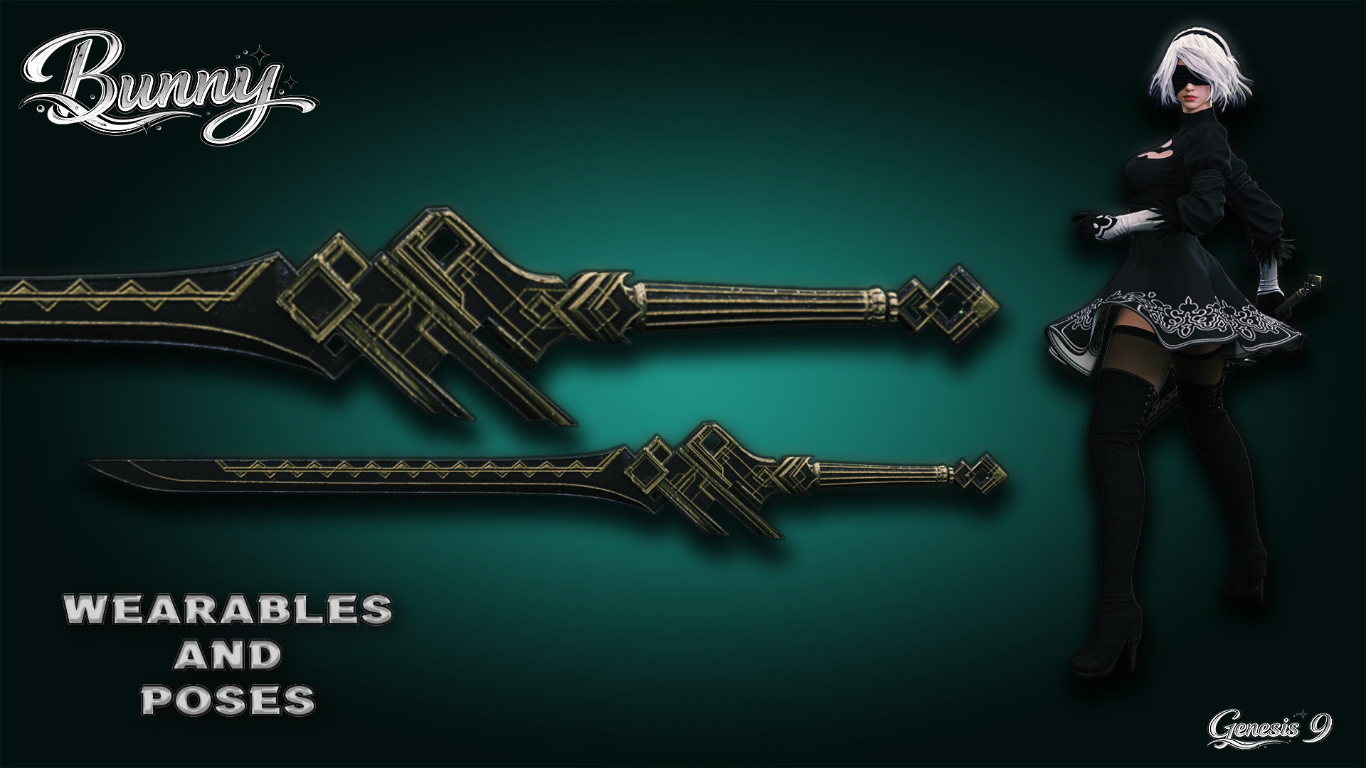 Nier Wearables -n- Poses for G9 - Public Freebie by DAZcharm on DeviantArt