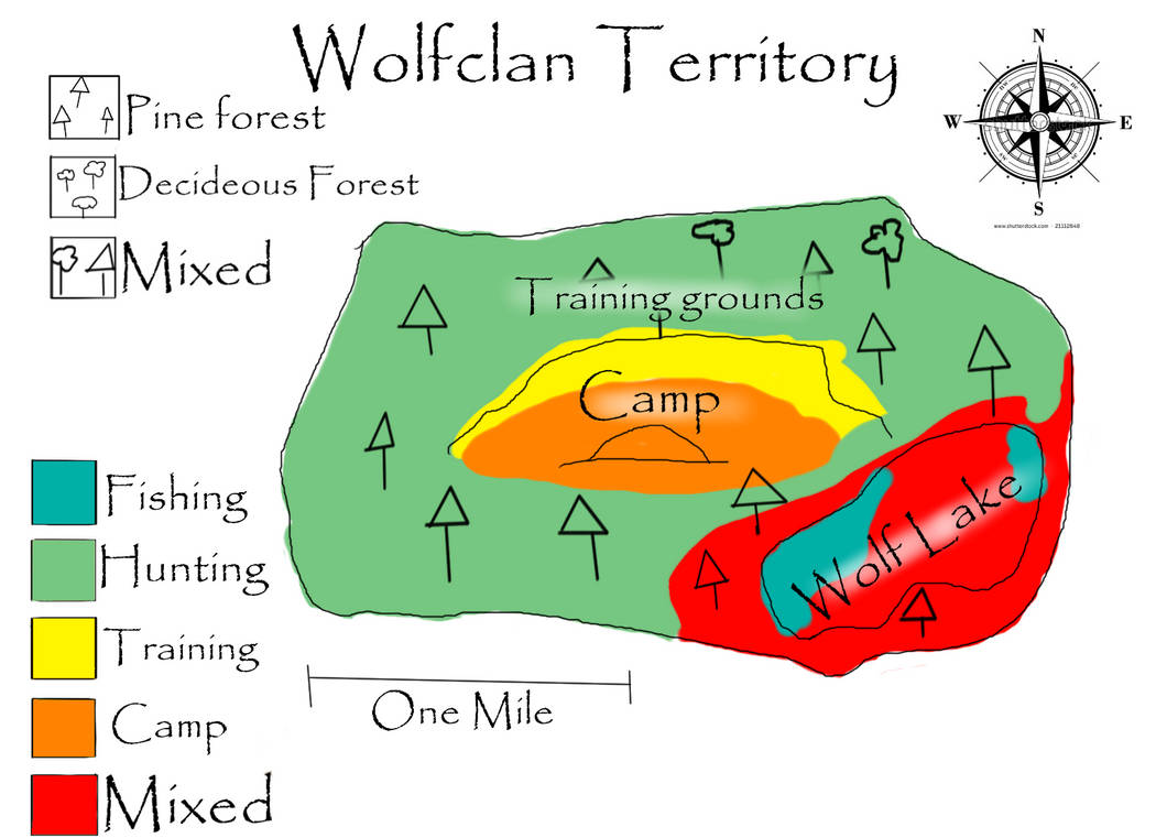 Wolfclan territory Map by AlbatrossTheSmilodon on DeviantArt