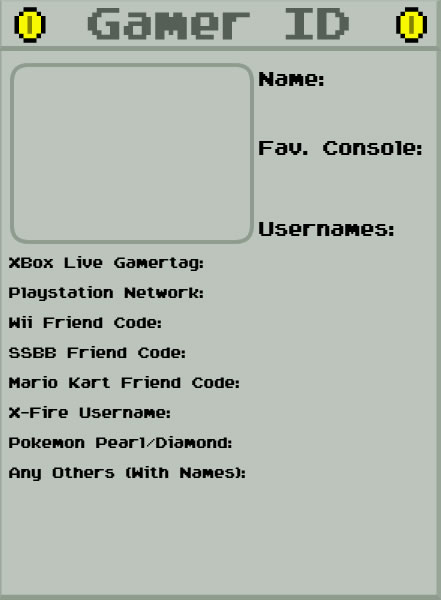 Gamer ID Template by DonZatch on DeviantArt