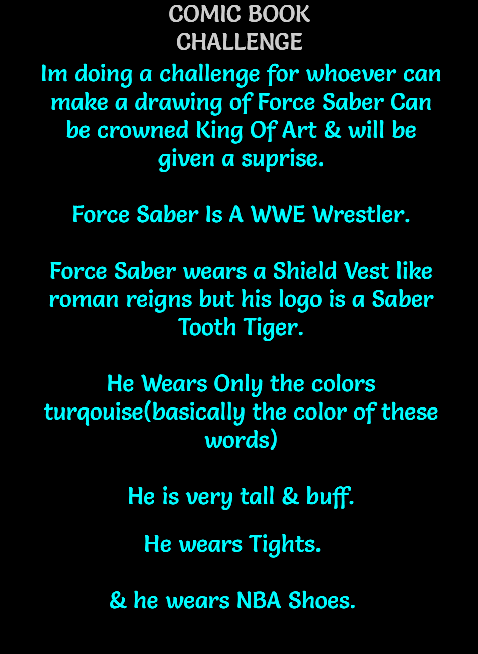 Comic Book Challenge. by ForceSaberX on DeviantArt