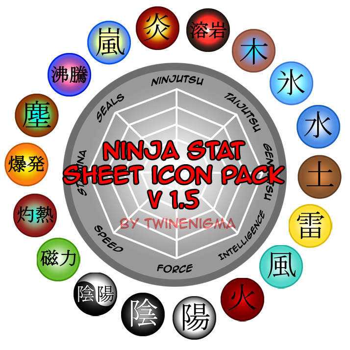 Ninja Stat Icon Pack v1.5 by TwinEnigma on DeviantArt