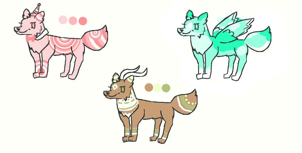 Wolf Adoptables by bvsic on DeviantArt