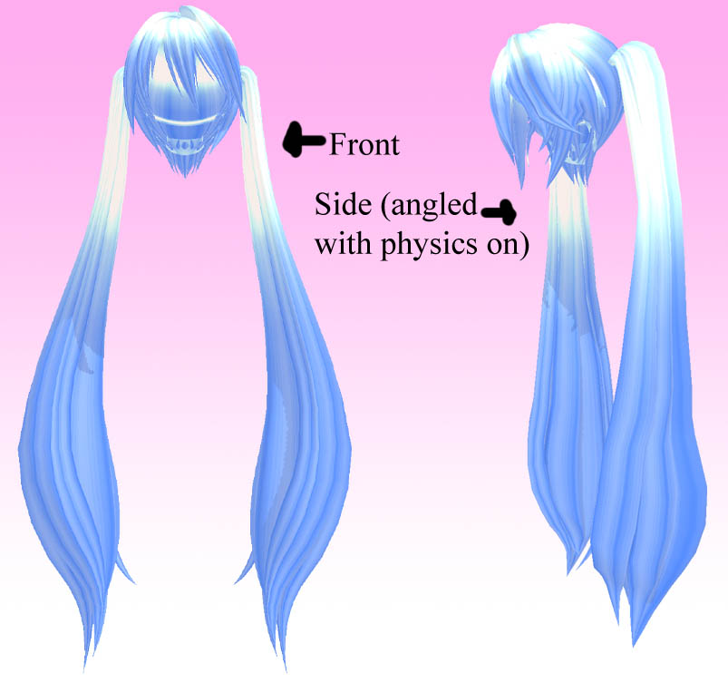 3DCG Miku-like Hair DL by G123u on DeviantArt