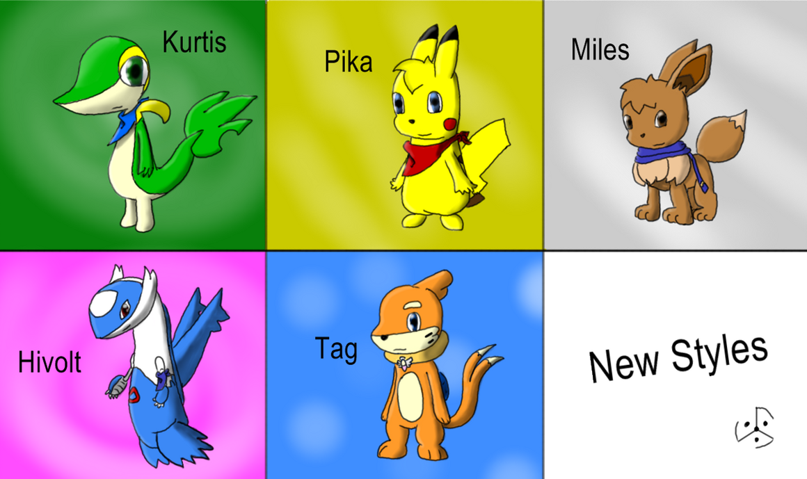 New styles! by KurtisTheSnivy on DeviantArt