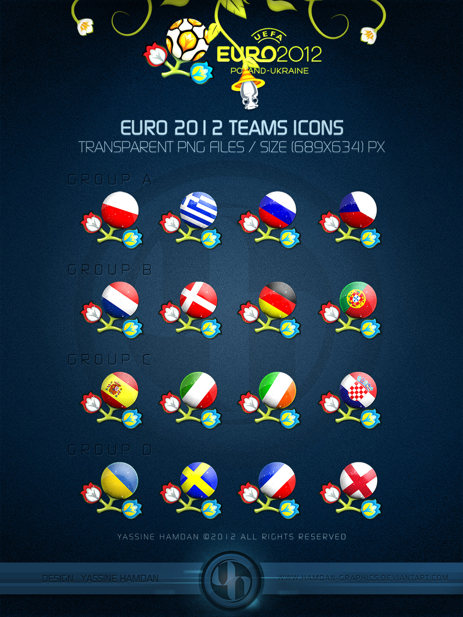 Euro 2012 Teams Icons by Hamdan-Graphics on DeviantArt