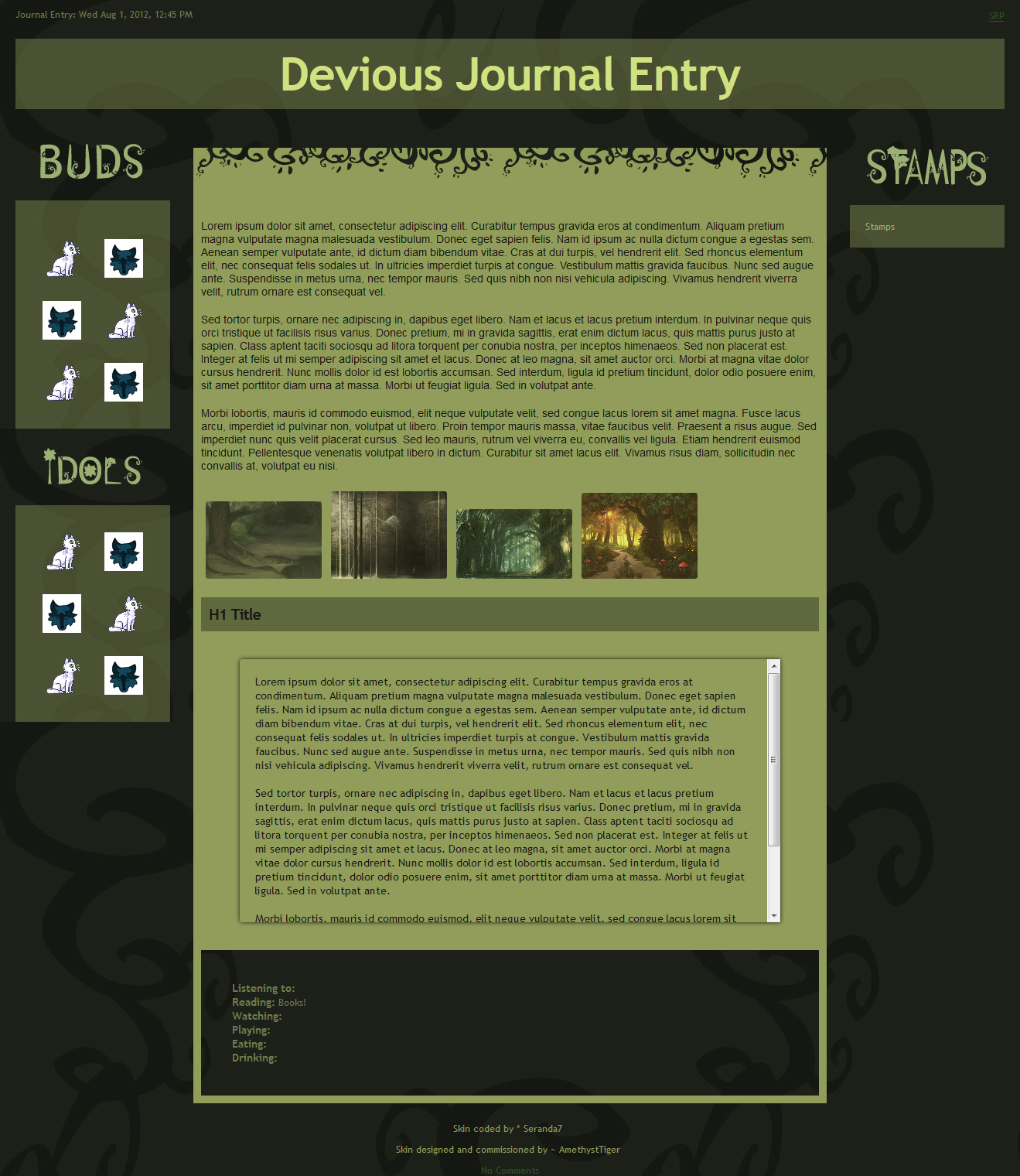 Woodland Journal Skin by Seranda7 on DeviantArt