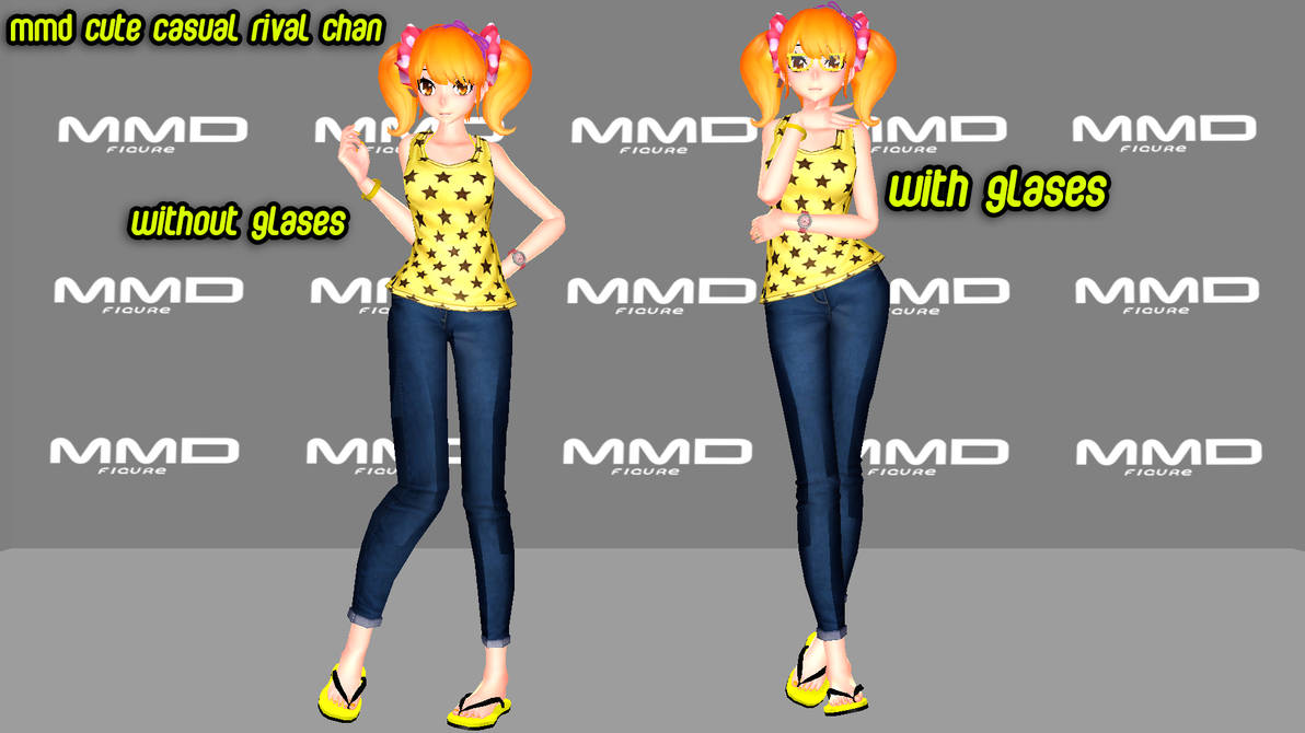 mmd yandere sim cute casual Rival Chan (dl) by skates99 on DeviantArt