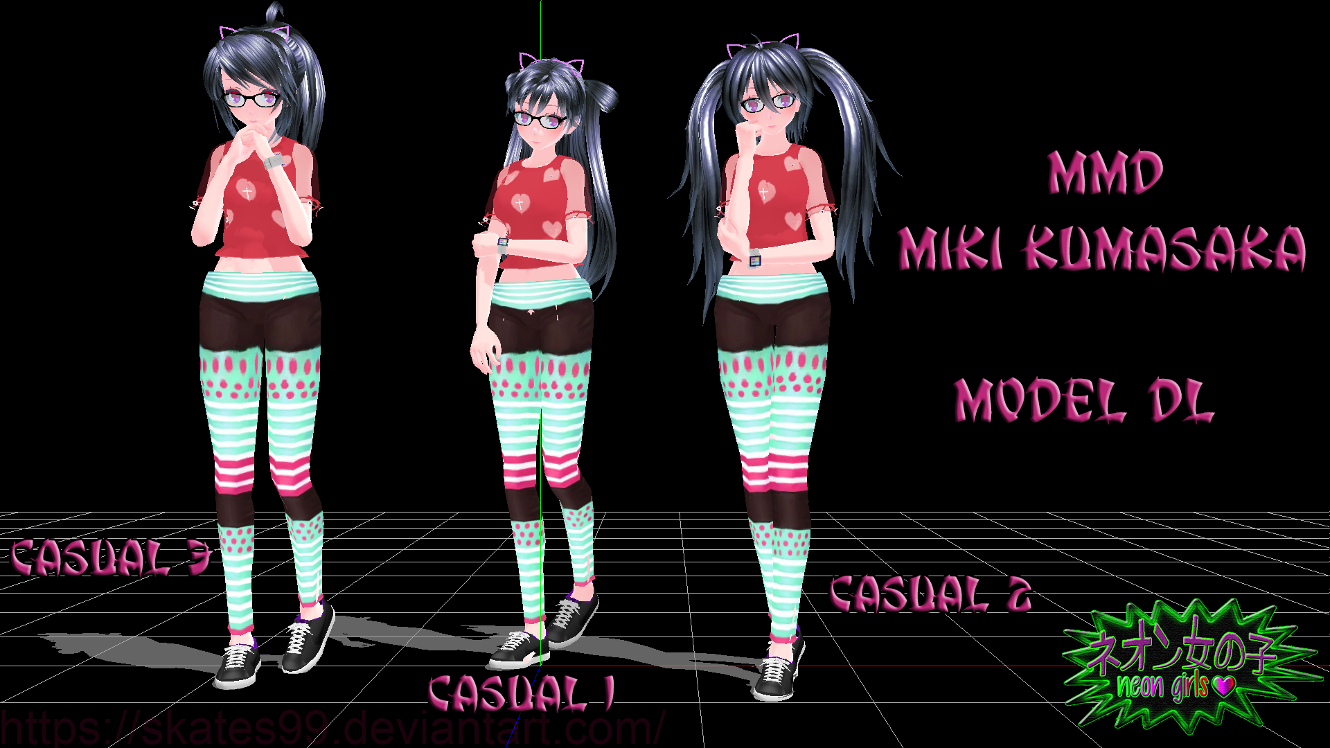 mmd Miki Kumasaka DL by skates99 on DeviantArt
