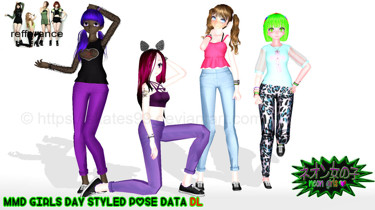 Mmd Girls Day Pose data dl by skates99 on DeviantArt