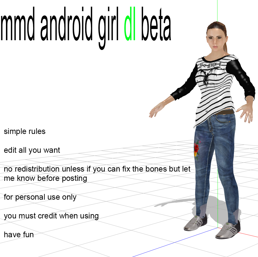 Mmd Android Girl Dl Beta read below by skates99 on DeviantArt