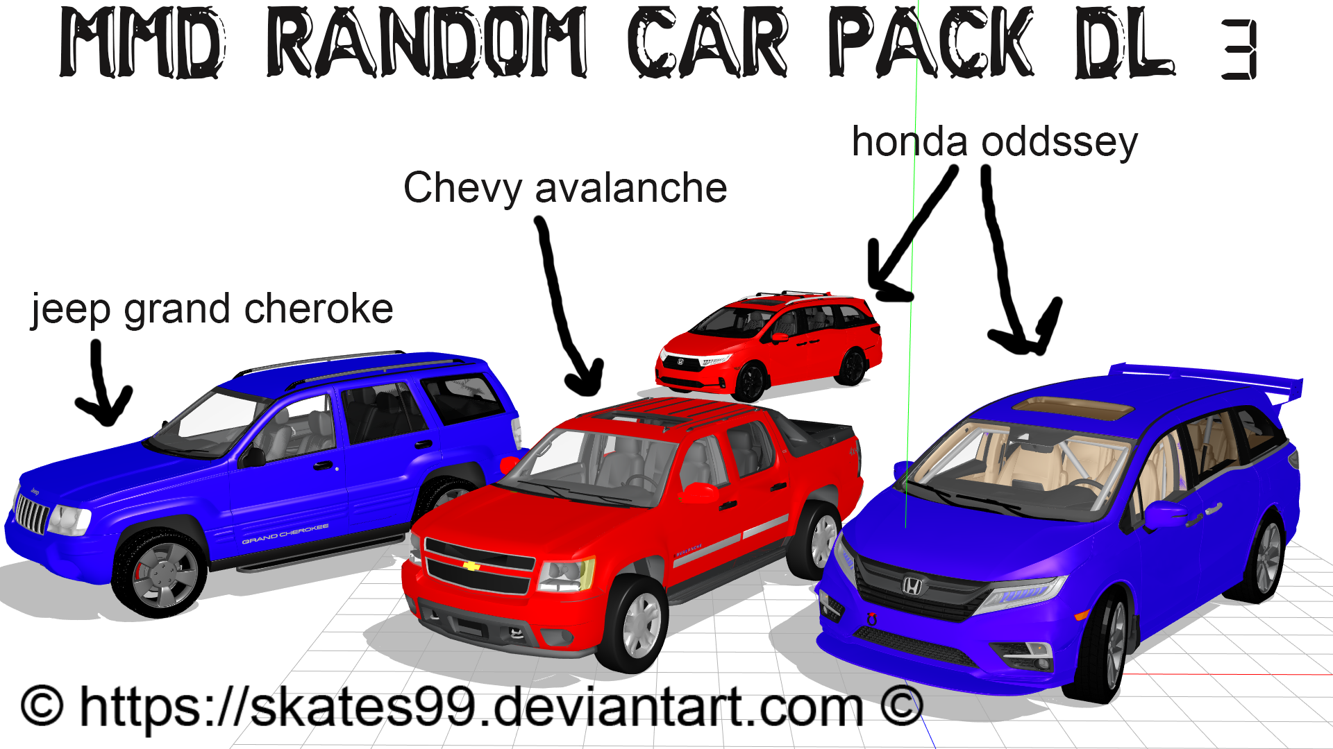 Mmd Random Car Pack 3 dl by skates99 on DeviantArt
