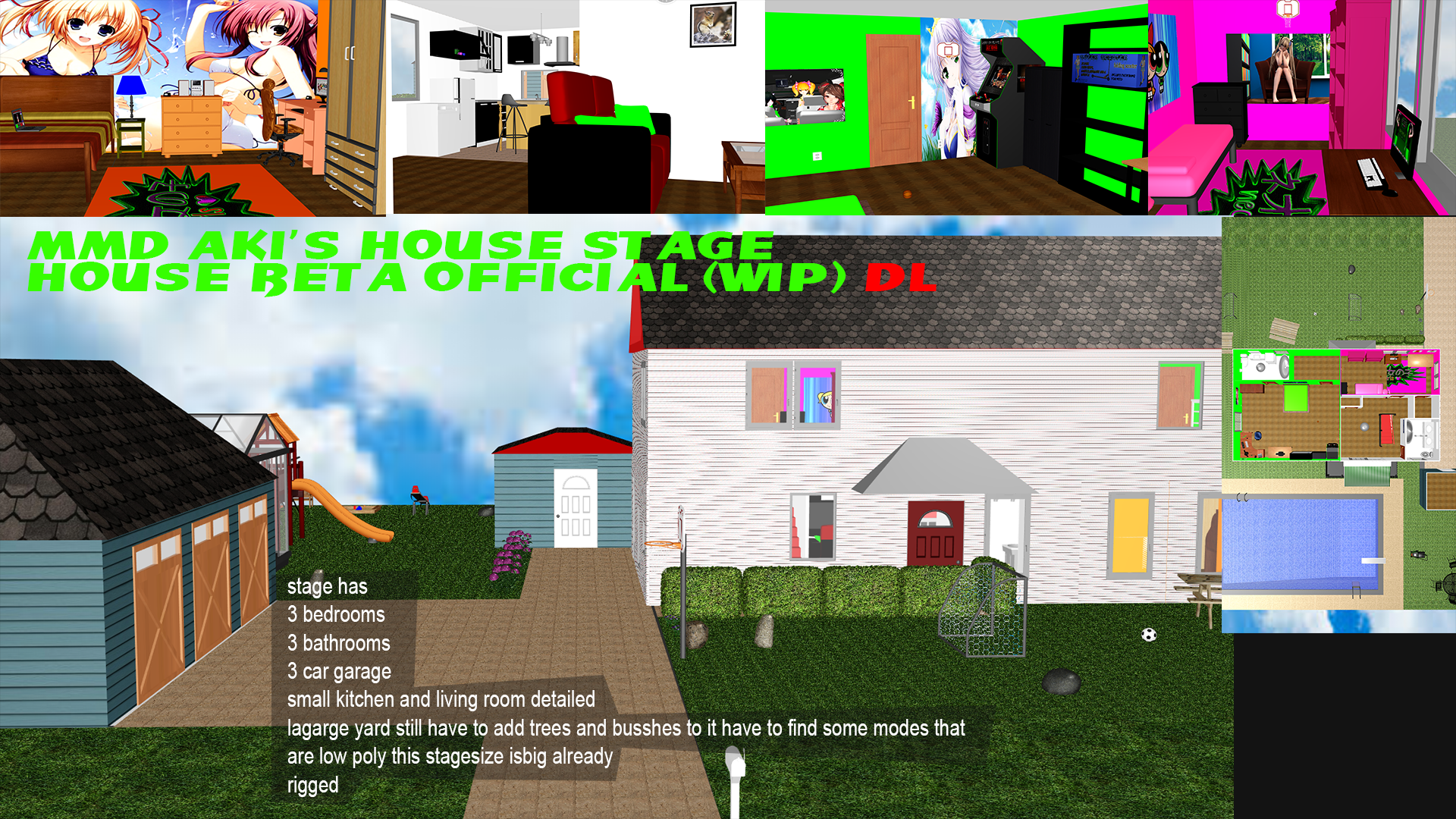MMD my oc Aki's House stage dl official bets whip by skates99 on DeviantArt
