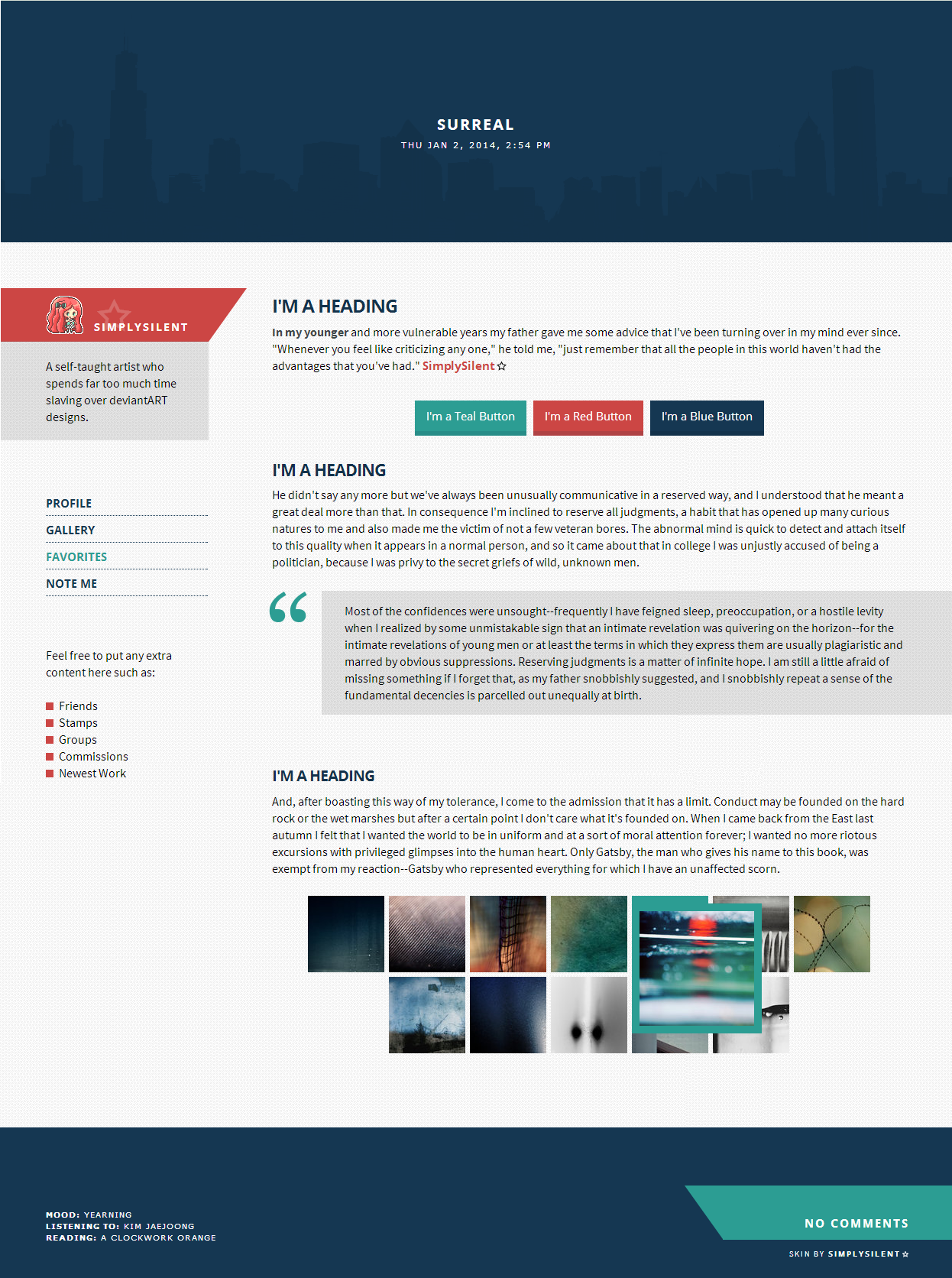 Surreal Journal CSS v3 by SimplySilent on DeviantArt