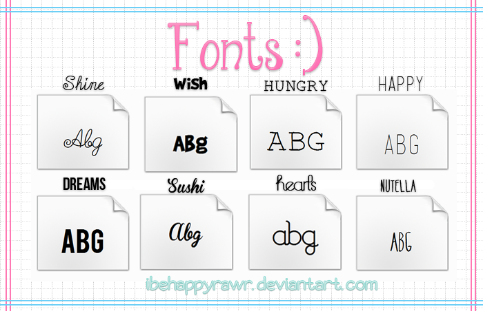 Fonts! by iBeHappyRawr on DeviantArt