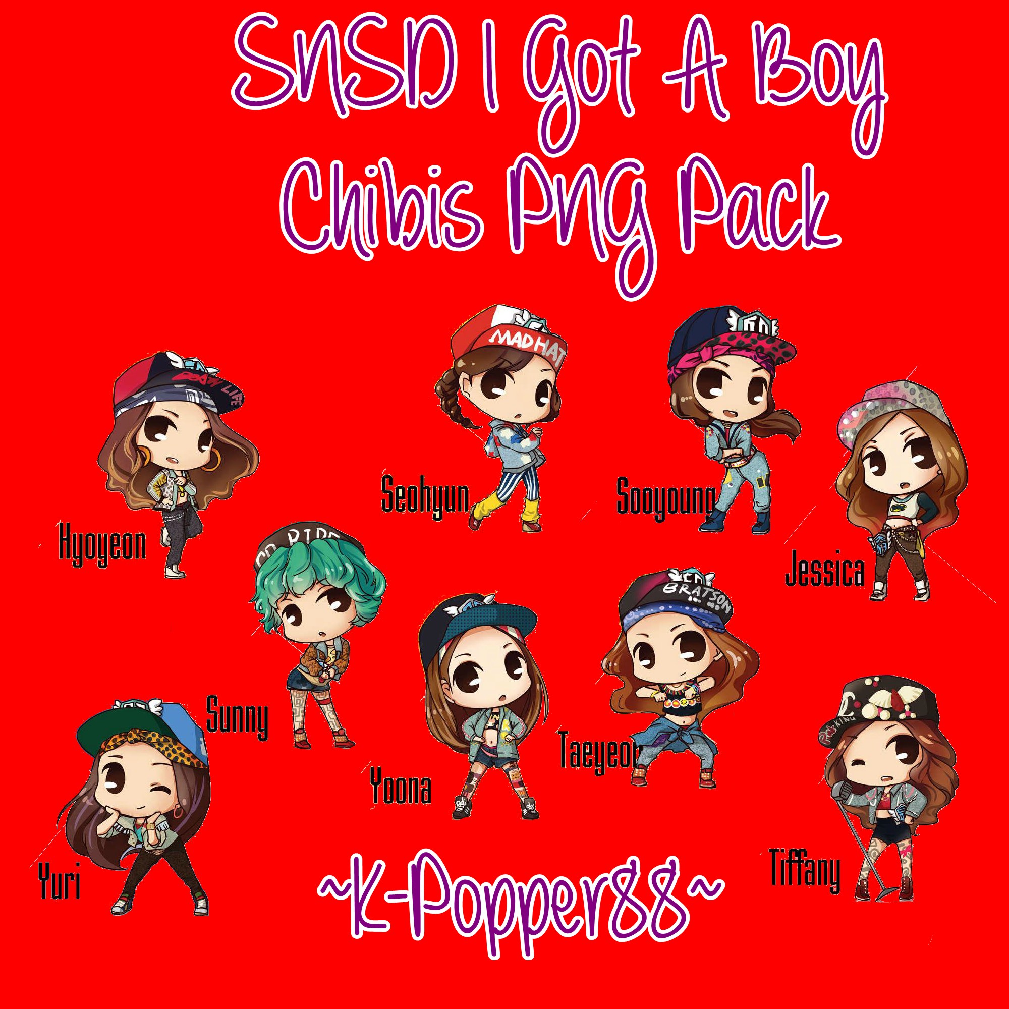 SNSD I Got A Boy Chibis PNG Pack by k-popper88 on DeviantArt