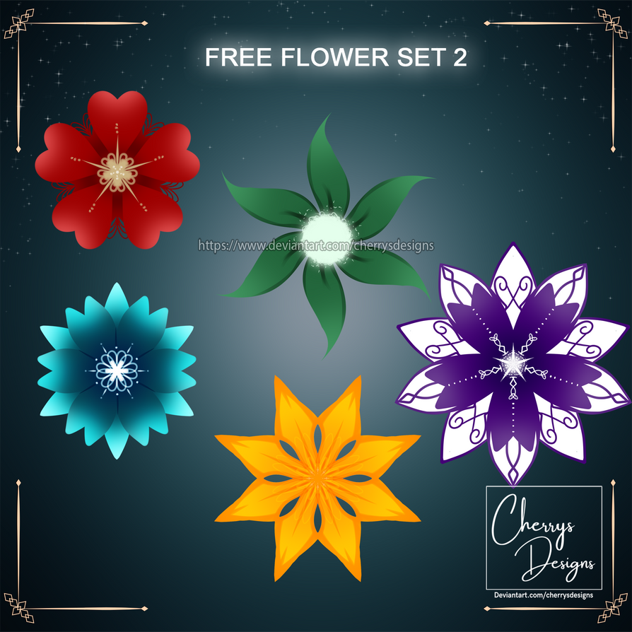 FREE TO USE - Flower Set 2 by CherrysDesigns on DeviantArt