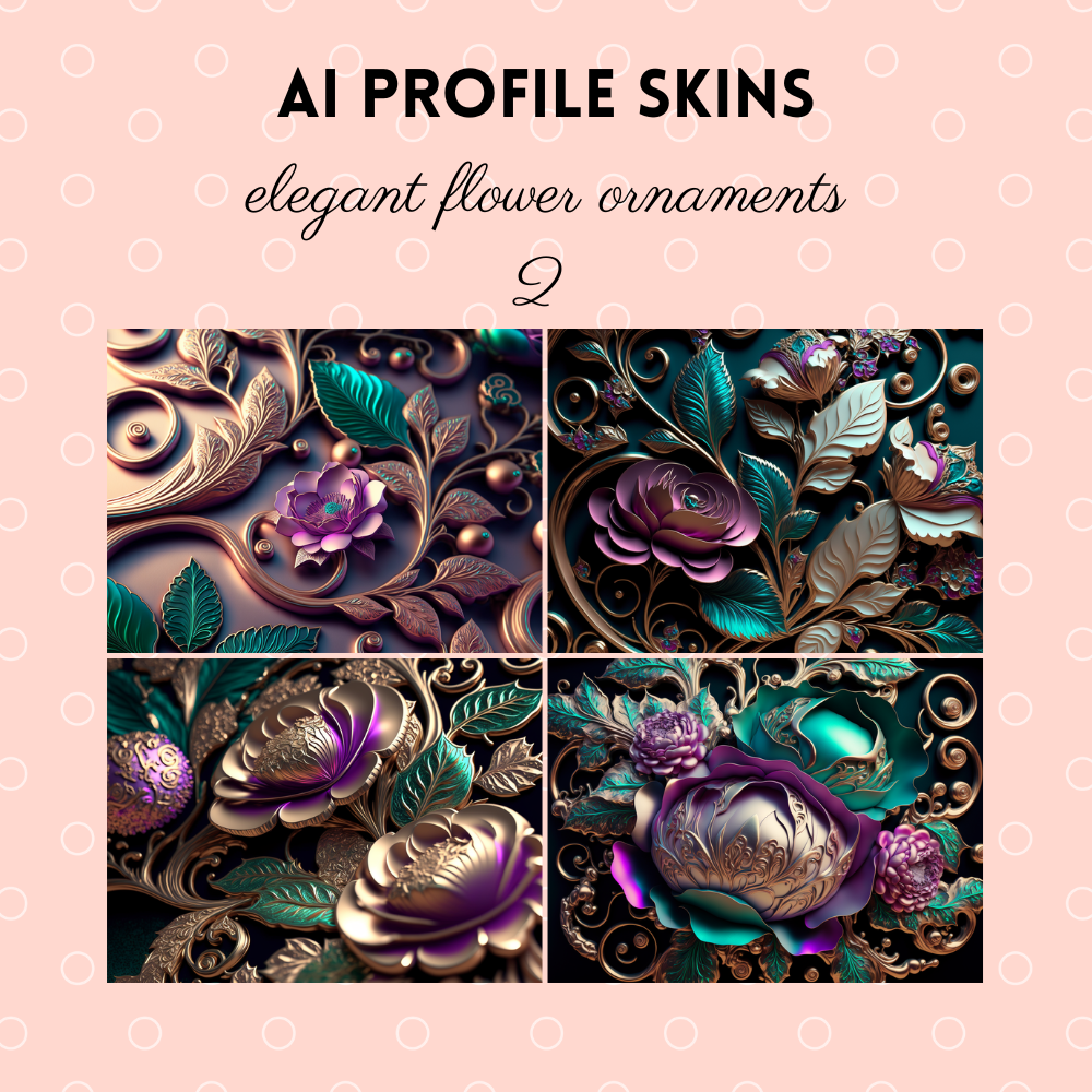 FREE: AI Profile Skin set - Flower ornaments 2 by CherrysDesigns on ...