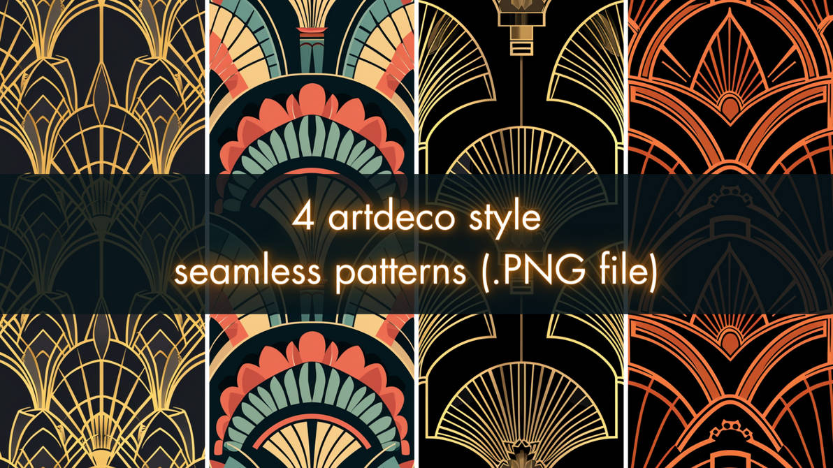 (F2U) Seamless Pattern Set - Artdeco by CherrysDesigns on DeviantArt