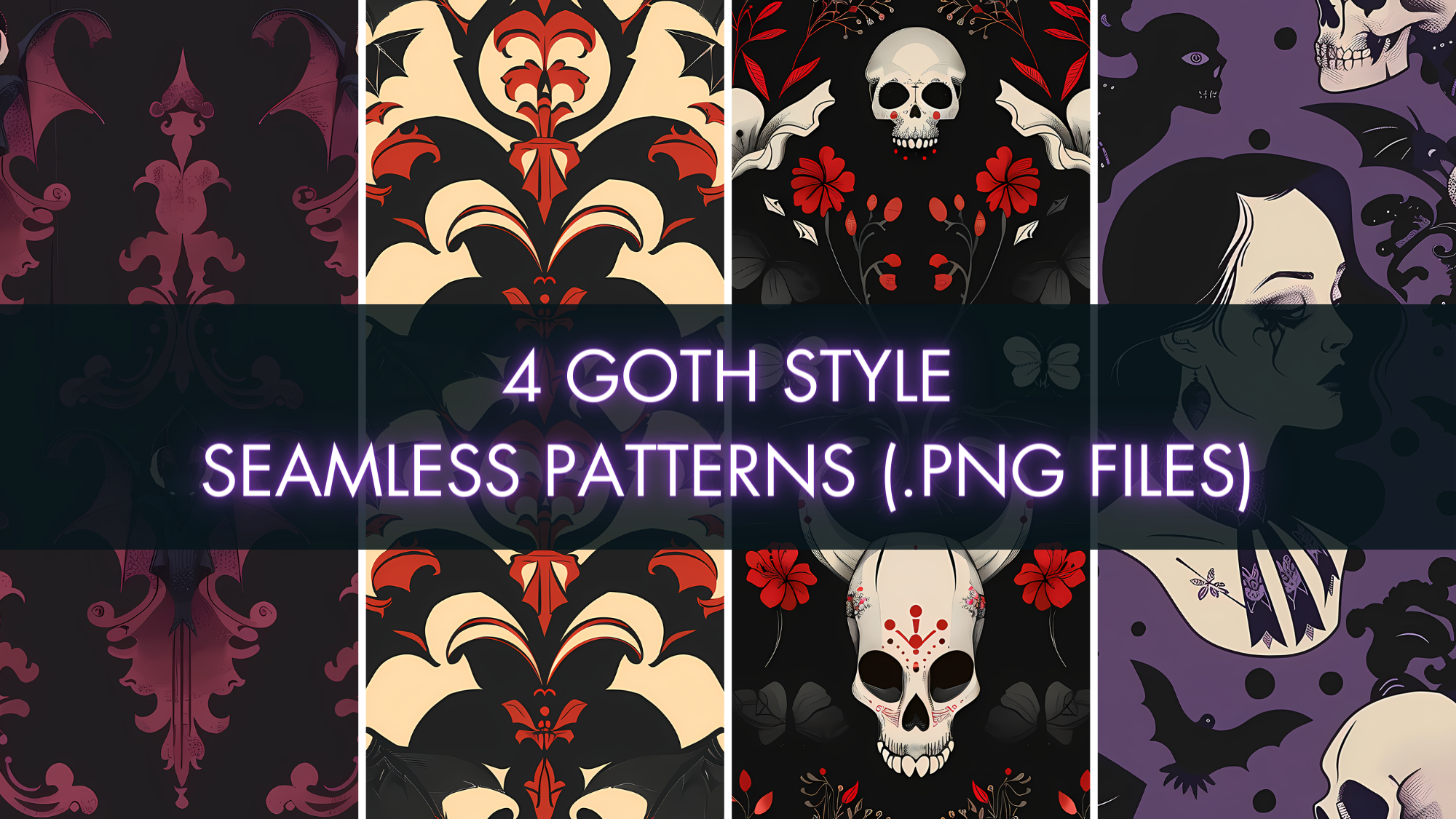 (FREE TO USE) Seamless Patterns: Goth Style by CherrysDesigns on DeviantArt