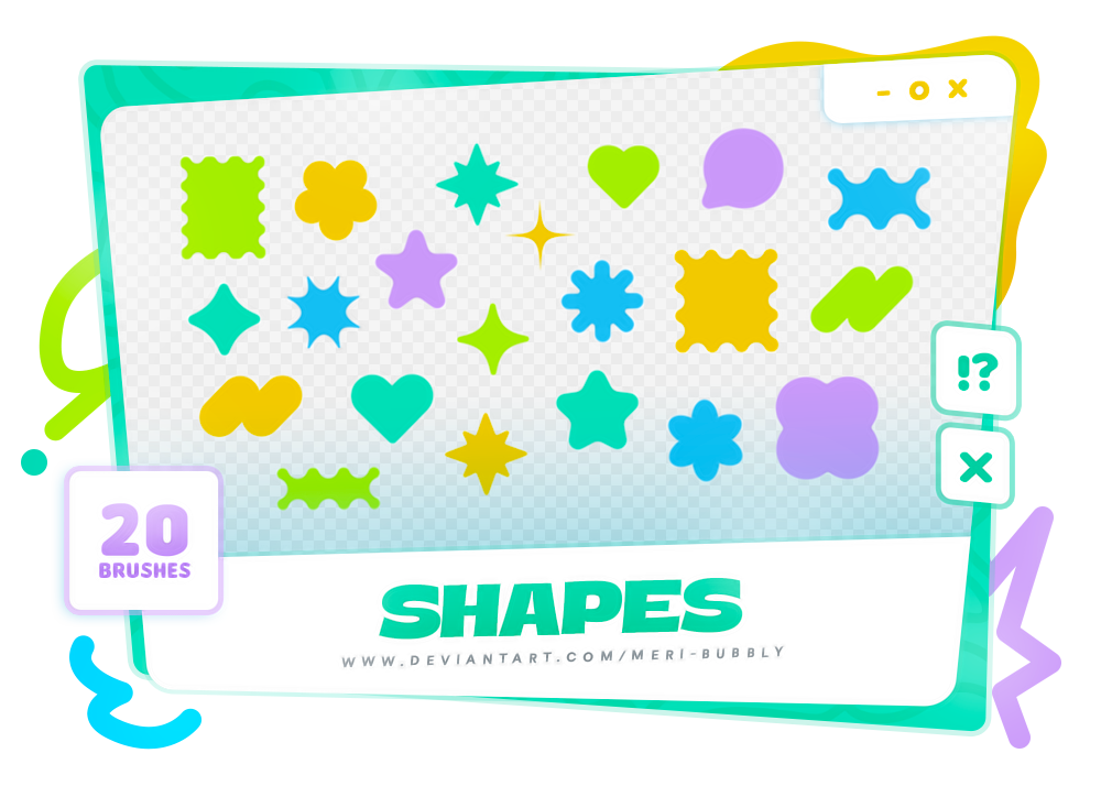 CUSTOM SHAPES / PACK (20 BRUSHES) by Meri-Bubbly on DeviantArt